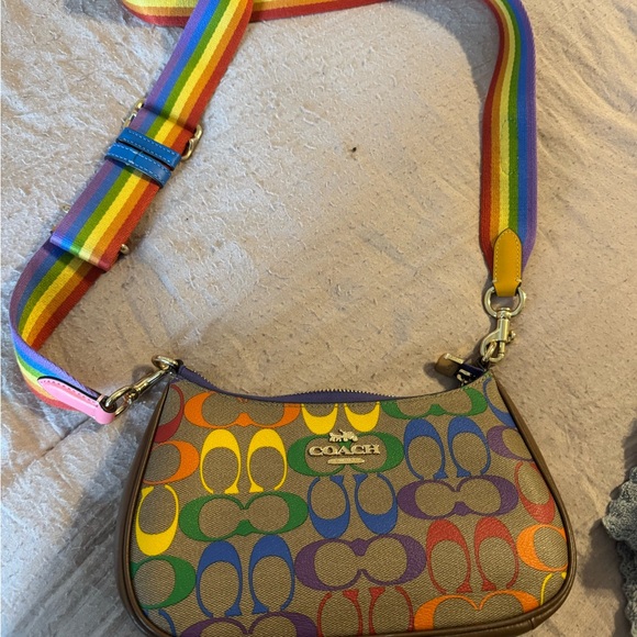 Coach | Bags | Coach Rainbow Signature Crossbody Bag | Poshmark